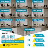 (SALE) GR8FLEX Total Performance Gym - Carbon Fibre Black (All Inclusi ...